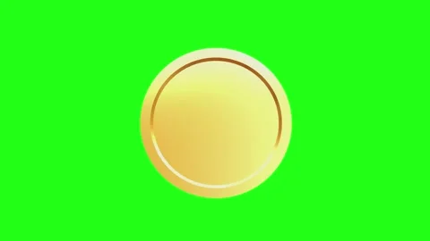 Plain gold coin rotating animation - 3D ... | Stock Video | Pond5
