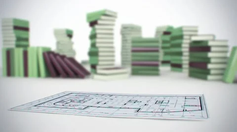 Plan on animated background | Stock Video | Pond5