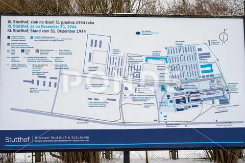 Photograph: Plan of the Nazi Concentration Camp Stutthof. Stutthof was ...