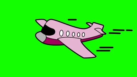 Jet Aircraft Plane Fly Jet Plane Fly Green Screen Animation Stock ...