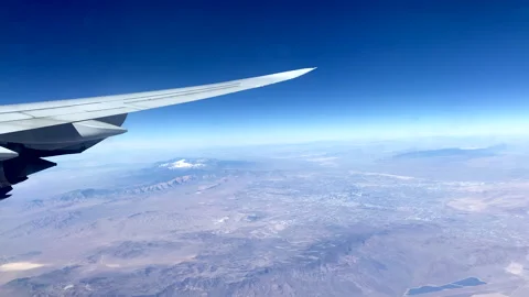 Plane flight above Nevada - visible Las ... | Stock Video | Pond5