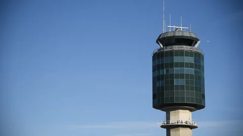 Plane Flying in the Far Off Distance Pas... | Stock Video | Pond5