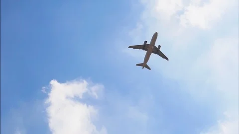 Airplane Flying Over Head Stock Footage ~ Royalty Free Stock Videos | Pond5