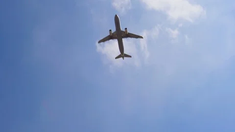 Airplane Flying Over Head Stock Footage ~ Royalty Free Stock Videos | Pond5