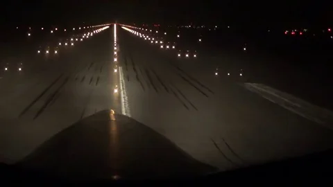 Plane At Night Stock Footage ~ Royalty Free Stock Videos | Pond5