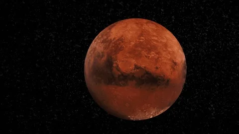 Planet animation mars moving through ast... | Stock Video | Pond5