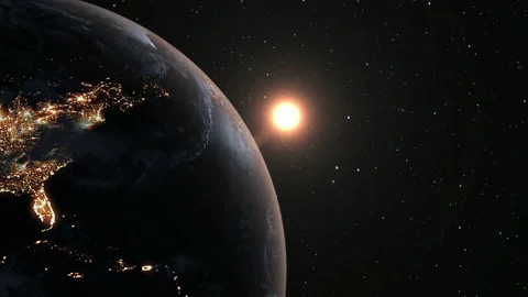 Planet earth 3D orbital animation with r... | Stock Video | Pond5