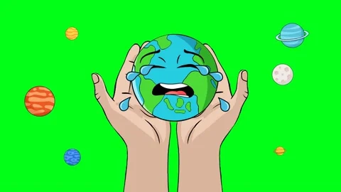 Animated Cartoon Space Earth Planet System Solar Stock Footage ...