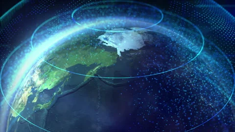 Planet Earth in the digital age, global ... | Stock Video | Pond5