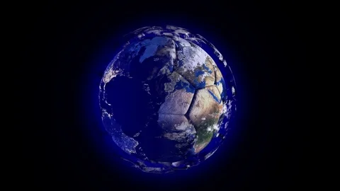 Planet Earth in the form of a ball in sp... | Stock Video | Pond5