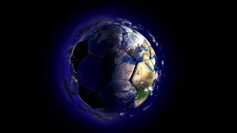 Planet Earth in the form of a ball in sp... | Stock Video | Pond5