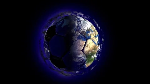 Planet Earth in the form of a ball in sp... | Stock Video | Pond5