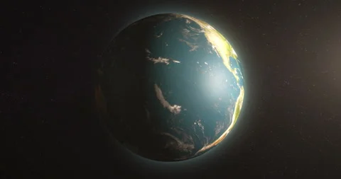 Planet Earth Full Rotation in a 3D anima... | Stock Video | Pond5
