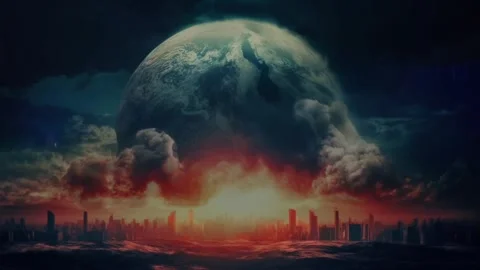 Planet earth in global destruction of cl... | Stock Video | Pond5