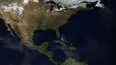 Planet Earth Map - Florida - Evening Tim... | Stock Video | Pond5