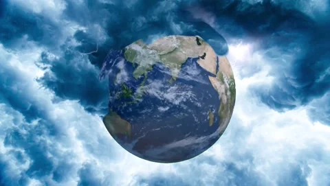 Planet earth on motion background | Stock Video | Pond5