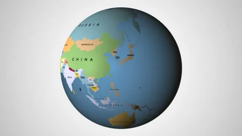 Planet Earth in moving. The world map on... | Stock Video | Pond5
