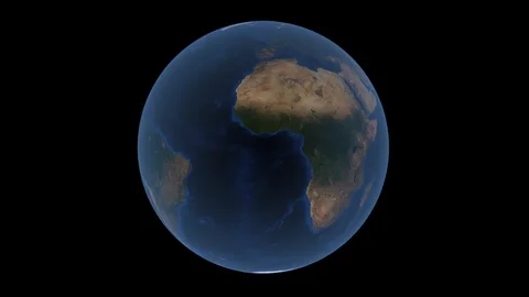 Planet earth rotates on a transparent ba... | Stock Video | Pond5