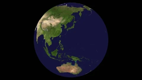 Planet earth rotates on a transparent ba... | Stock Video | Pond5