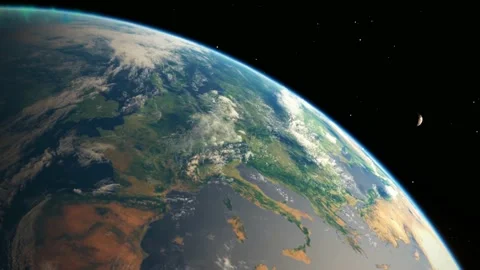 Planet Earth is rotating. View from spac... | Stock Video | Pond5