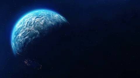 Planet Earth Slowly Rotating day to nigh... | Stock Video | Pond5