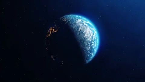 Planet Earth Slowly Rotating day to nigh... | Stock Video | Pond5