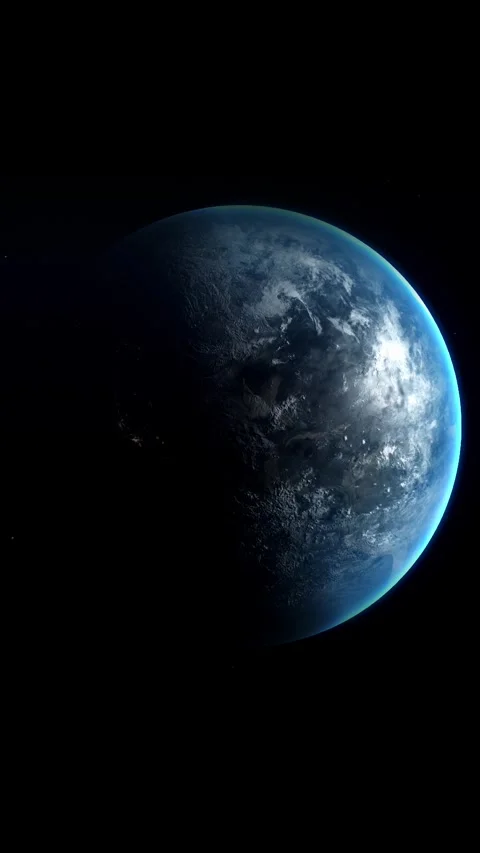 planet earth slowly rotating in the spac... | Stock Video | Pond5