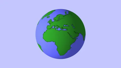 planet earth spinning cartoon style 4k a... | Stock Video | Pond5