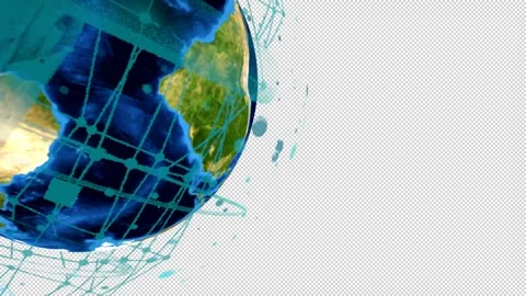 Planet Earth Spinning Digital Rendering ... | Stock Video | Pond5