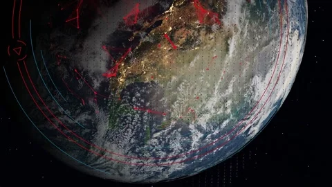 planet earth spinning view from the spac... | Stock Video | Pond5