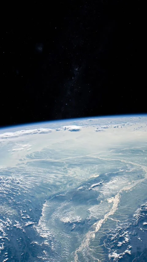 Planet earth view from space, rotating o... | Stock Video | Pond5