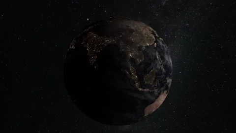 Planet Earth World Globe Space Milky Way... | Stock Video | Pond5