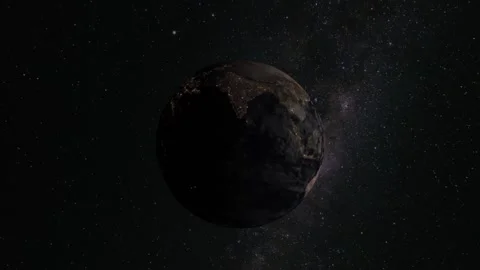 Planet Earth World Globe Space Milky Way... | Stock Video | Pond5