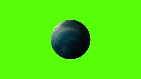 planet with gas atmosphere on green scre... | Stock Video | Pond5