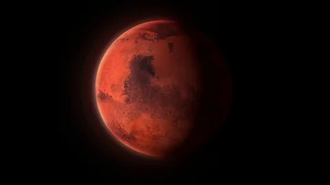 planet Mars rotation around its own axis... | Stock Video | Pond5