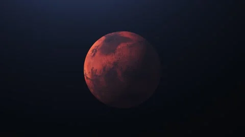 planet mars without stars in outer space | Stock Video | Pond5