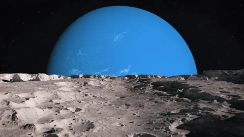 The Planet Neptune Viewed from the Surfa... | Stock Video | Pond5