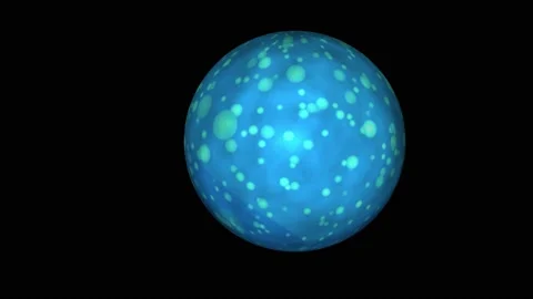 Planet rotates around its axis. Blue mag... | Stock Video | Pond5