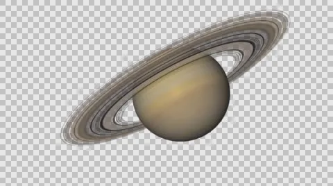 Planet Saturn animation Alpha channel 2 | Stock Video | Pond5