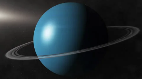 Planet Uranus rotating in loop mode | Stock Video | Pond5