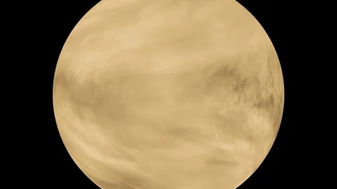 The planet Venus rotates around its axis... | Stock Video | Pond5