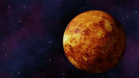 Planet Venus view from outer space and t... | Stock Video | Pond5