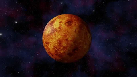 Planet Venus view from outer space and t... | Stock Video | Pond5