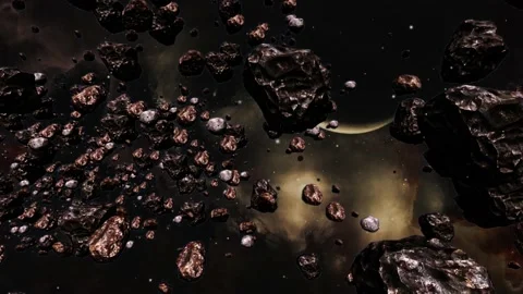 planets and nebulae and asteroid stones ... | Stock Video | Pond5