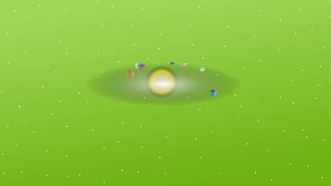 Planets and sun background and 2d animat... | Stock Video | Pond5