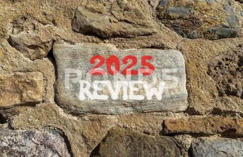 Planning 2025 review new year symbol. Concept words 2025 Review on beautifu.. Stock Photo #291390040