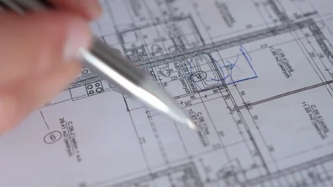 planning the layout of the flat on the p... | Stock Video | Pond5