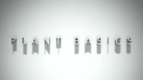 plant basics 3D title animation white te... | Stock Video | Pond5