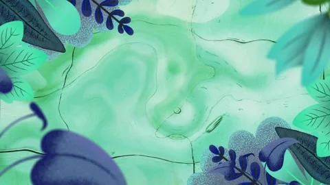 Plant leaves over undulating green liqui... | Stock Video | Pond5