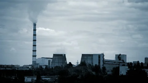 Plant Thermal Power Plant Working with p... | Stock Video | Pond5